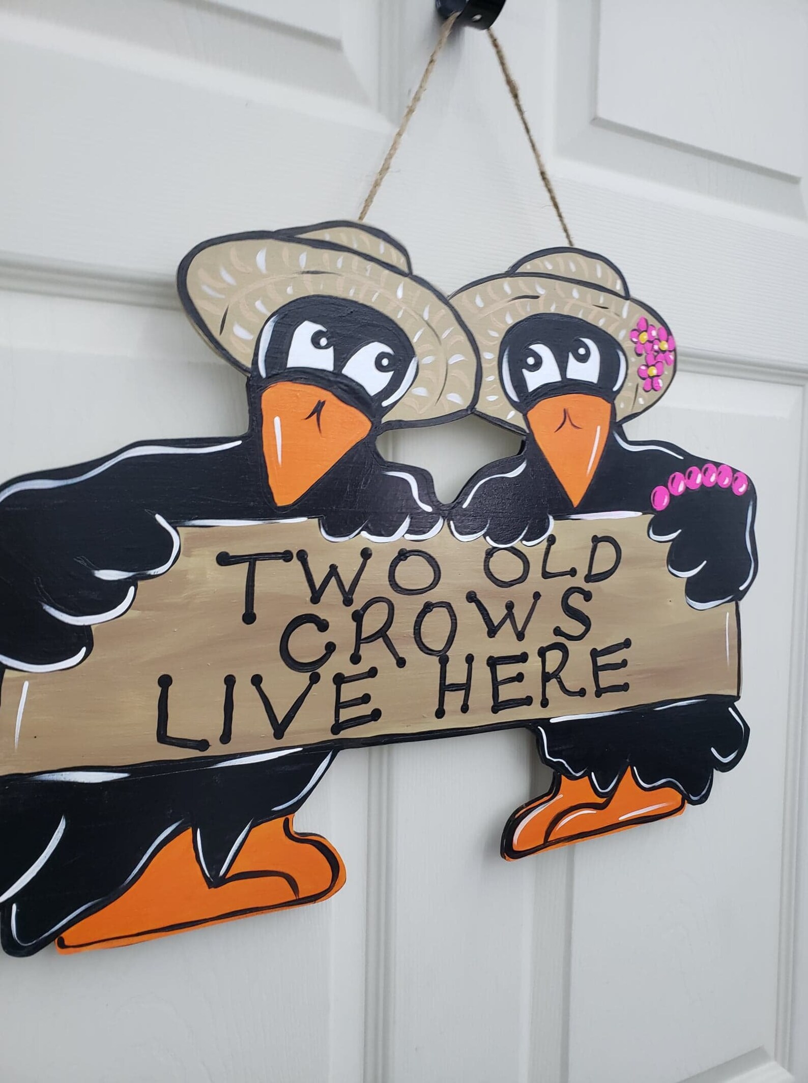 Two Od Crows Crow Door Hanger Door Decor Wreath | Etsy