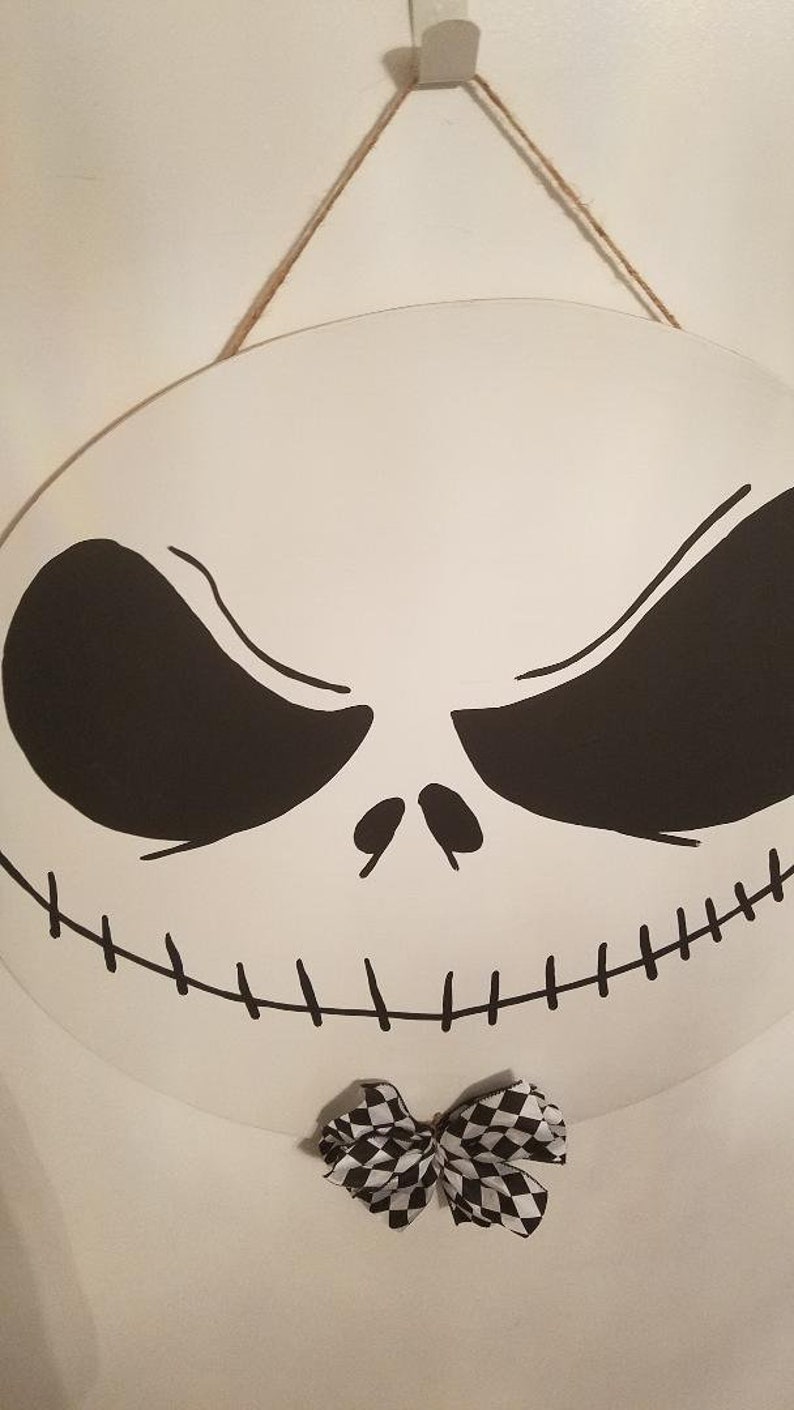 Jack Skellington Door Hanger Door Decor Halloween | Etsy