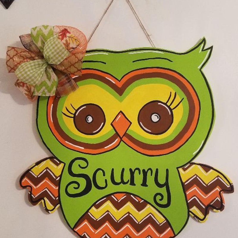 Owl Door Hanger - Etsy