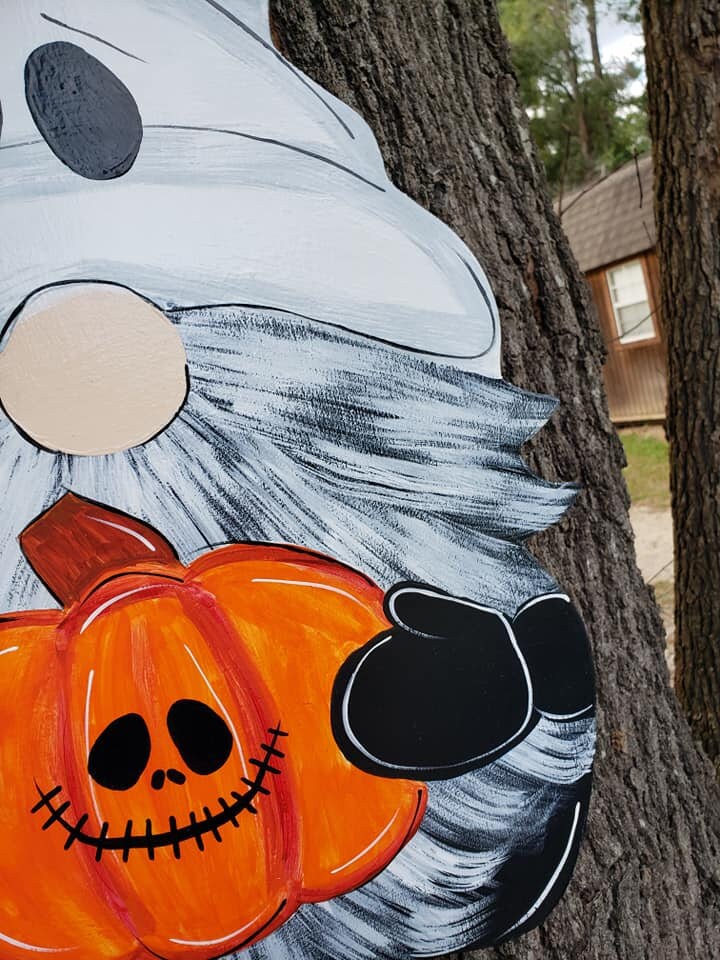 Ghost Gnome Halloween Door Hanger Door Decor | Etsy
