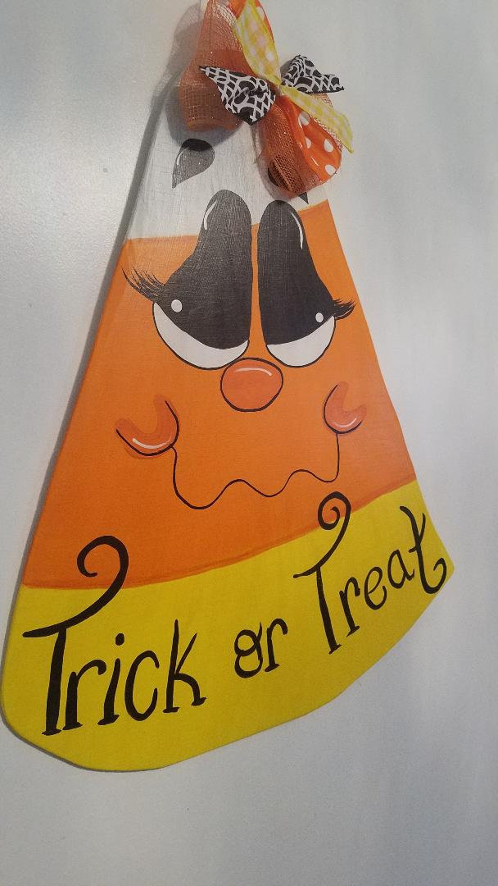 Halloween Candy Corn Cute Personalize Door Hanger Door - Etsy