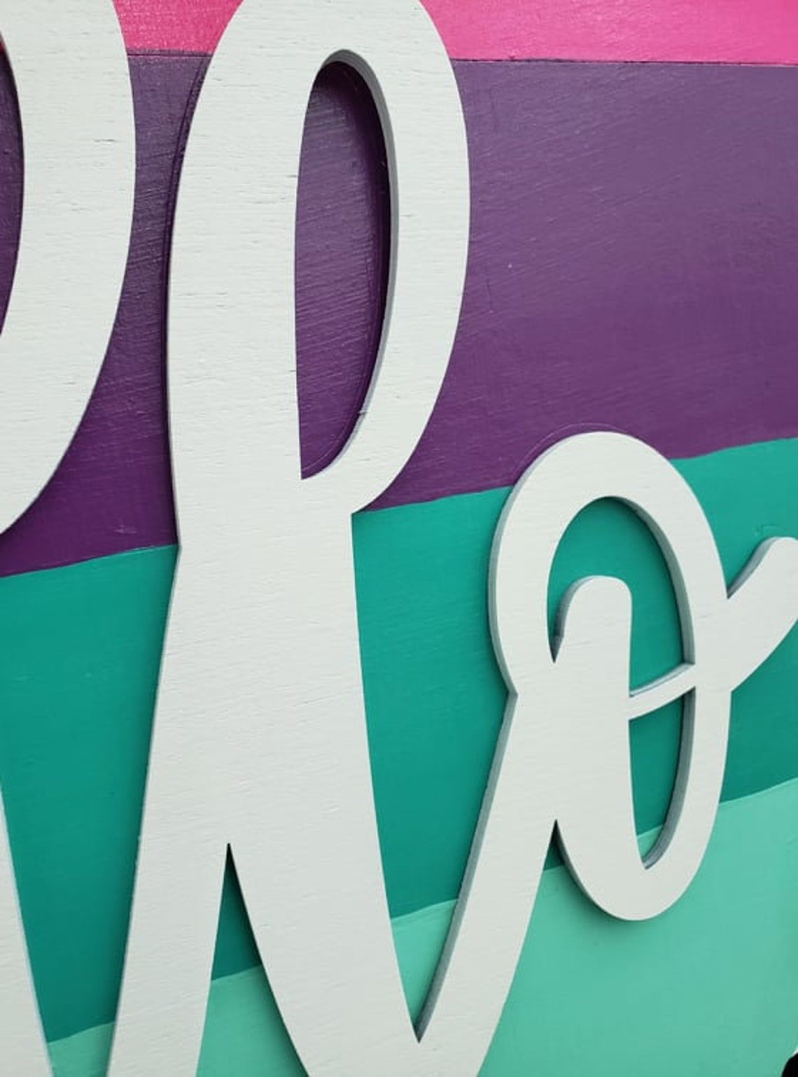 Hello Rainbow Round Door Hanger - Etsy