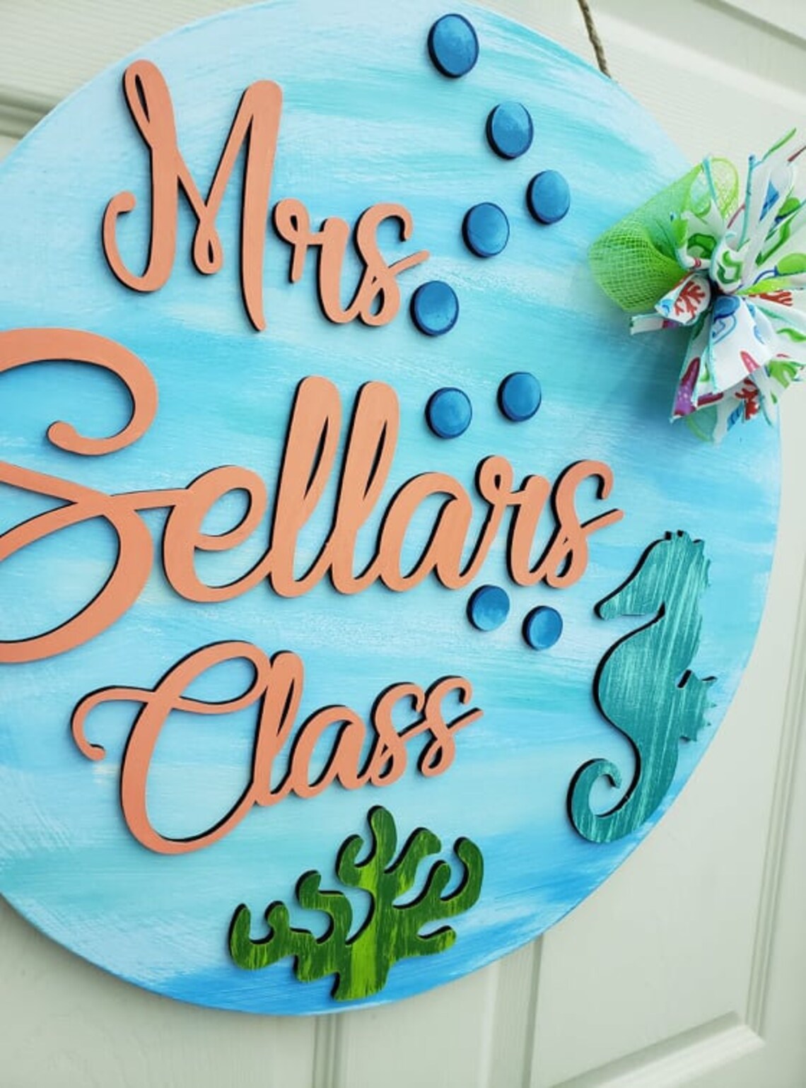 Class Teacher Ocean Sea Themed Door Hanger - Etsy