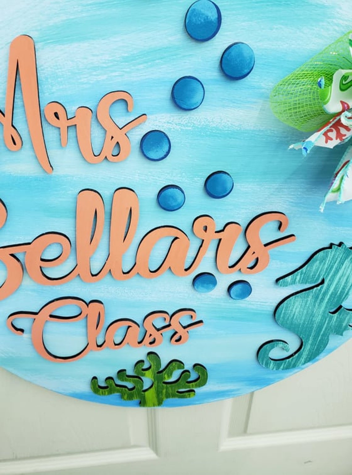 Class Teacher Ocean Sea themed Door Hanger | Etsy