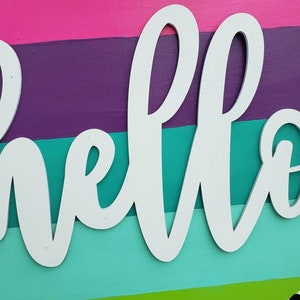 Hello, Rainbow, Round, Door Hanger - Etsy