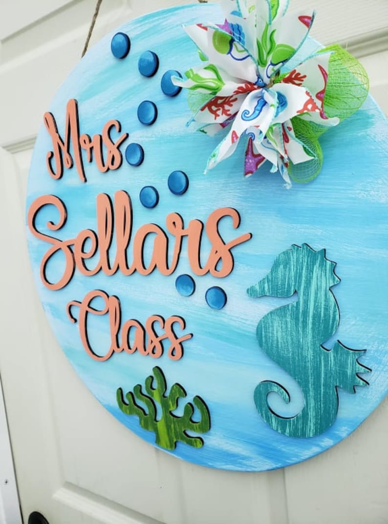 Class, Teacher, Ocean, Sea, Themed, Door Hanger - Etsy