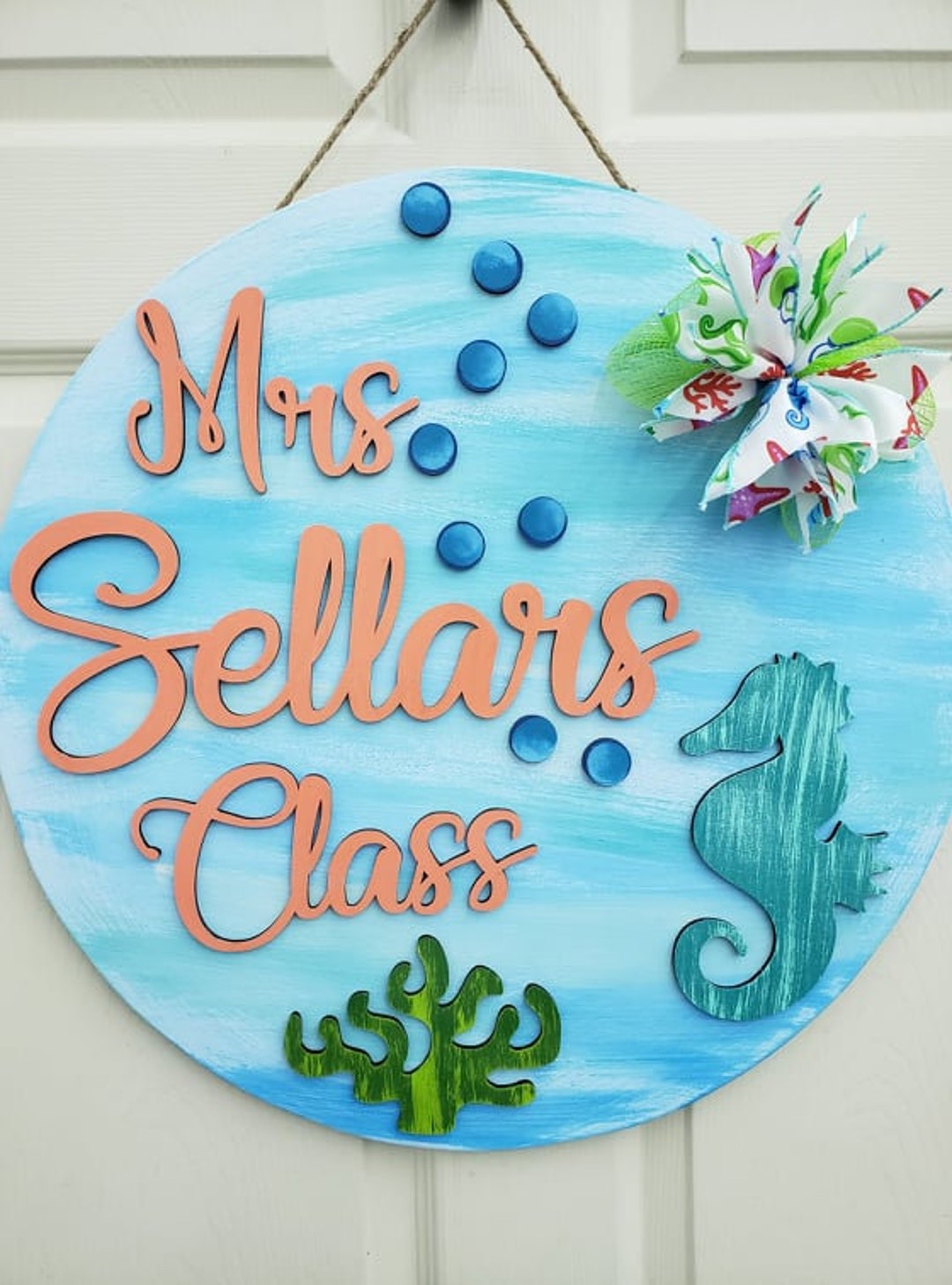 Class, Teacher, Ocean, Sea, Themed, Door Hanger - Etsy