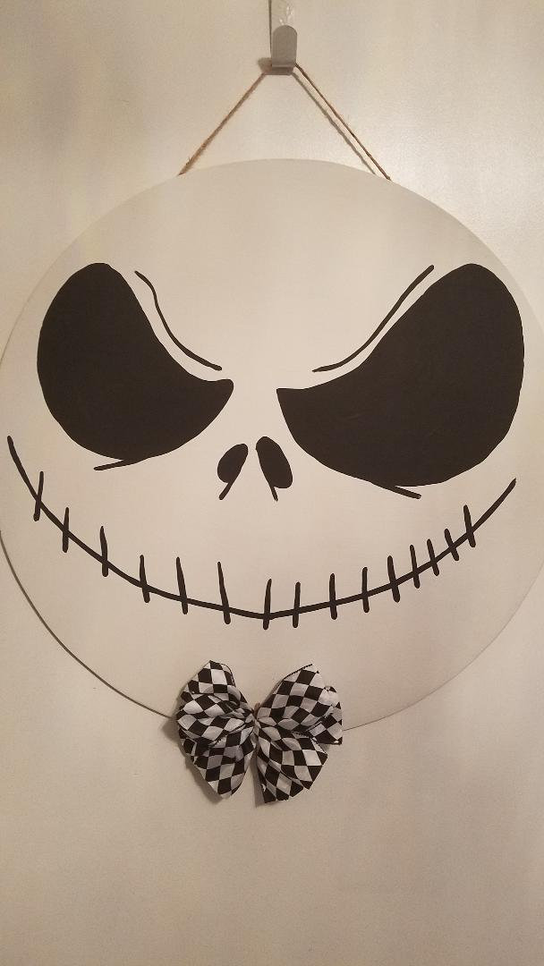 Jack Skellington Door Hanger Door Decor Halloween | Etsy