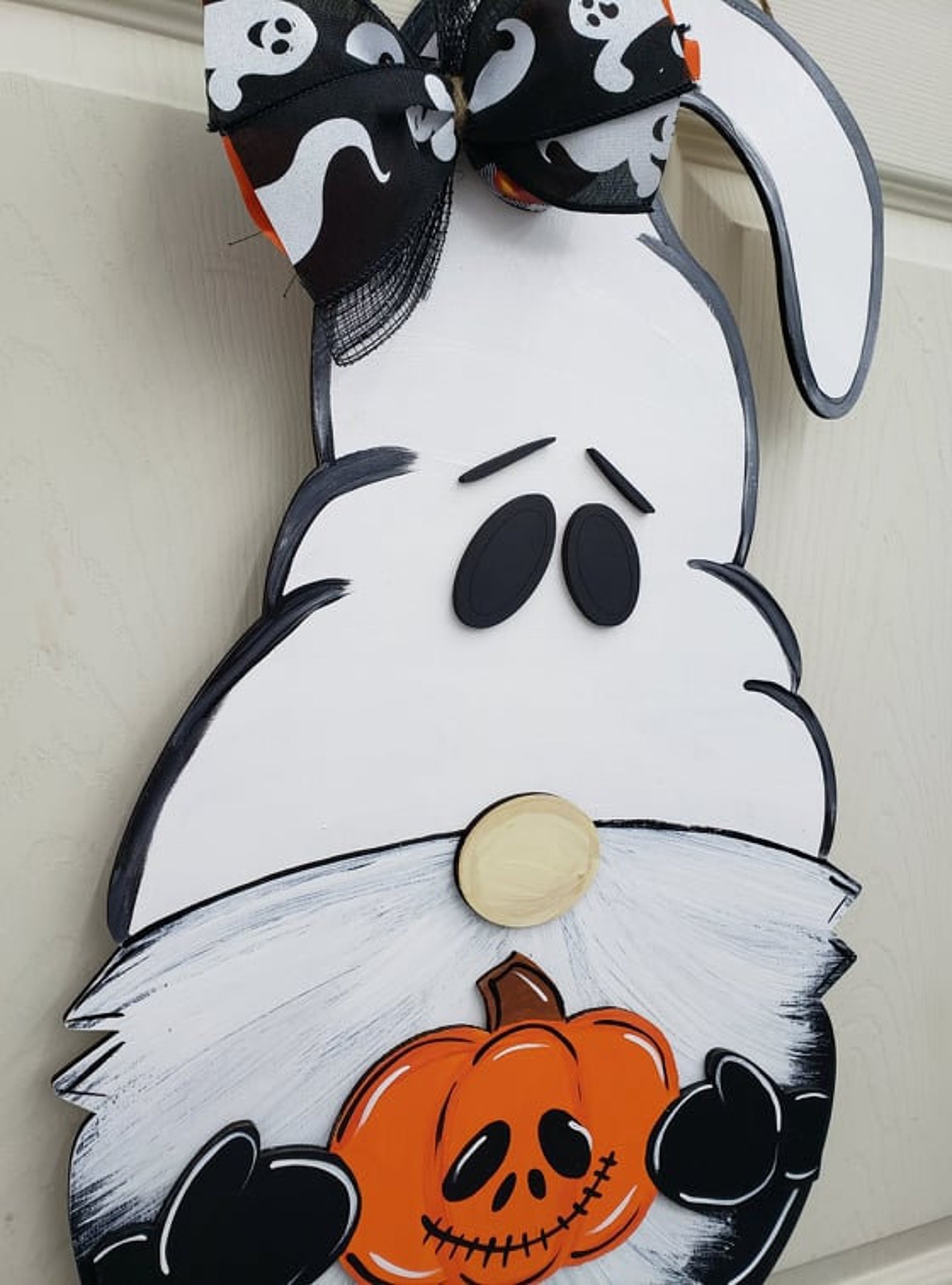 Ghost Gnome Halloween Door Hanger Door Decor - Etsy