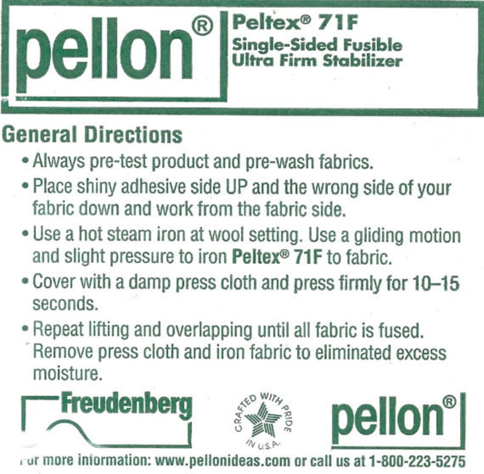 Pellon Peltex 71F Fusible White Interfacing 20 Wide - Etsy