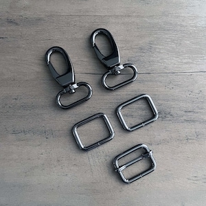 Adjustable Strap Hardware Kit - 1 Inch - Rectangle Rings Handbags Bag ...
