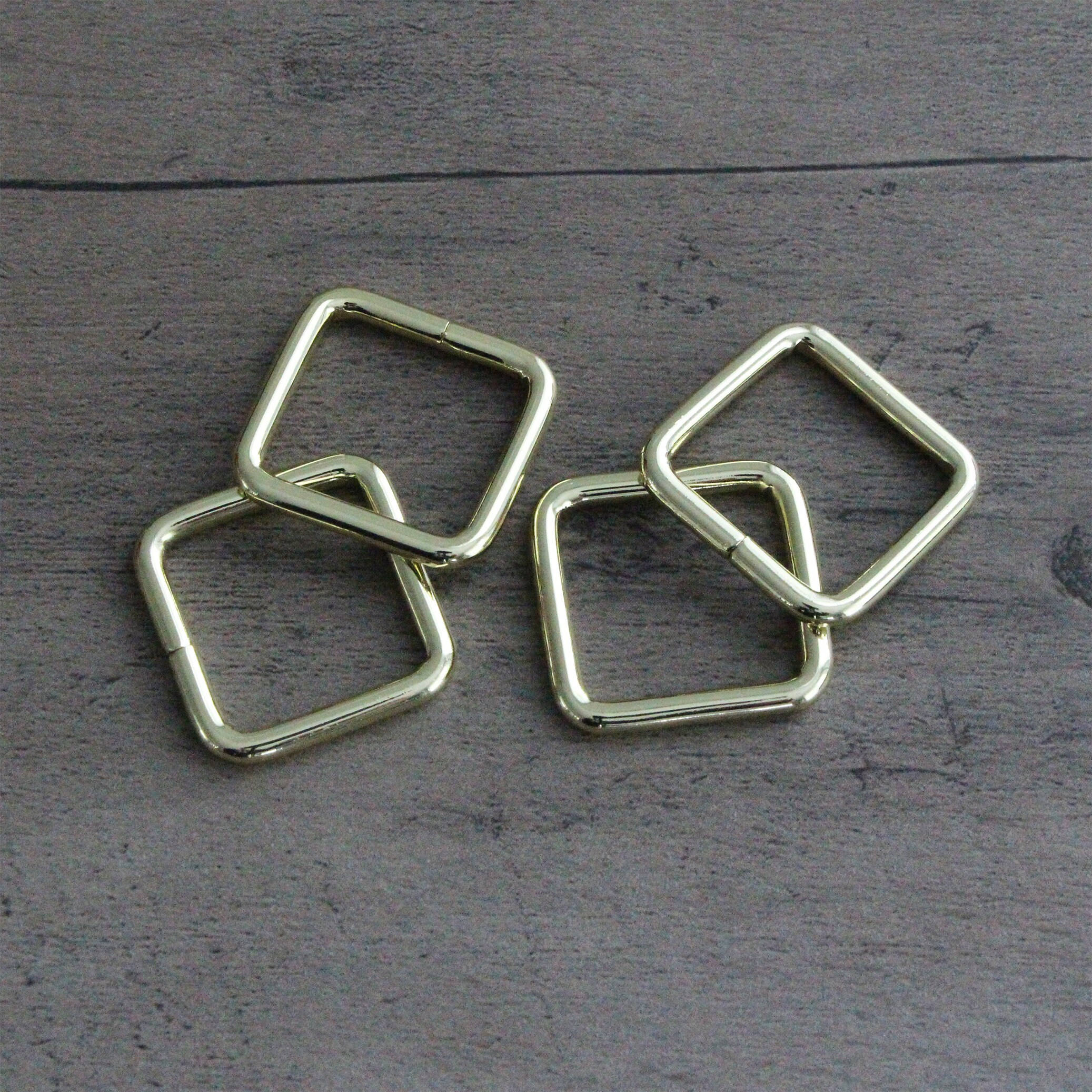 3/4 Rectangle Rings 4 pieces Square Rings 20mm | Etsy