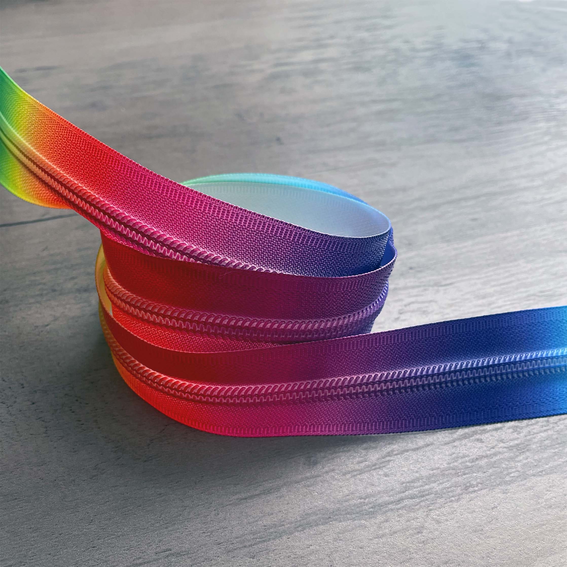 Rainbow Candy Tape Nylon Zipper by the Yard Size 5 - Etsy