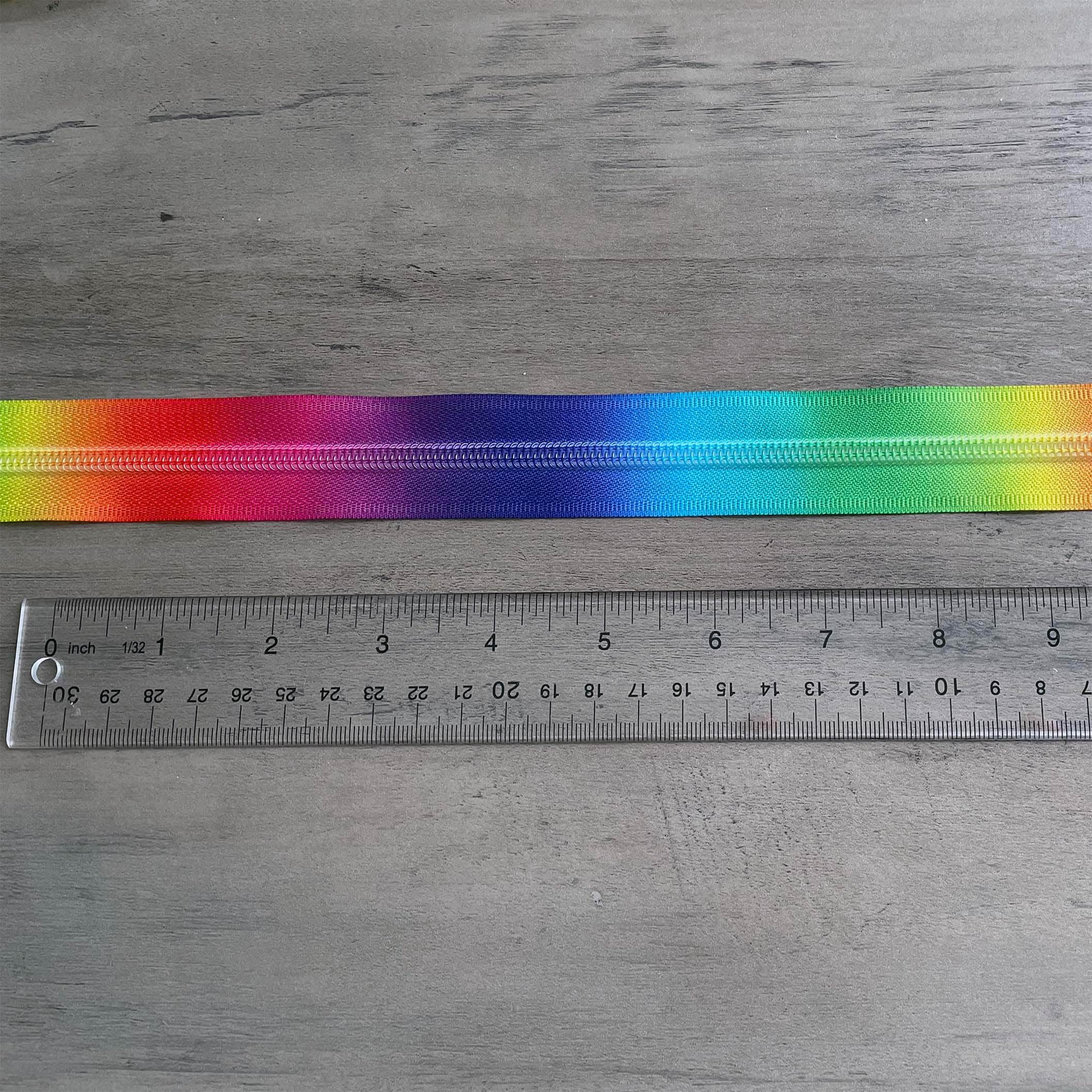 Rainbow Candy Tape Nylon Zipper by the Yard Size 5 - Etsy