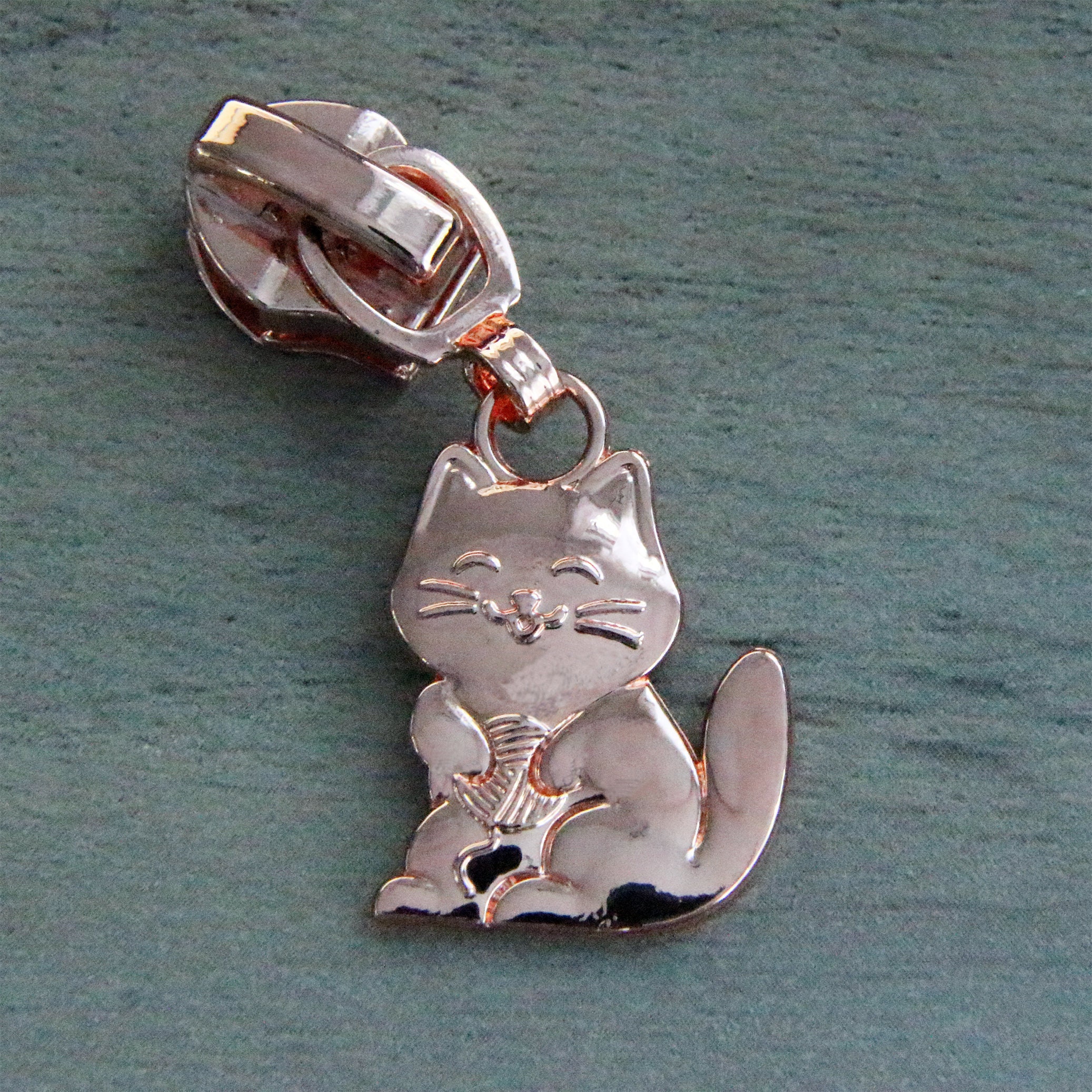 Cat with yarn zipper pulls 5 pcs designed for 5 nylon | Etsy