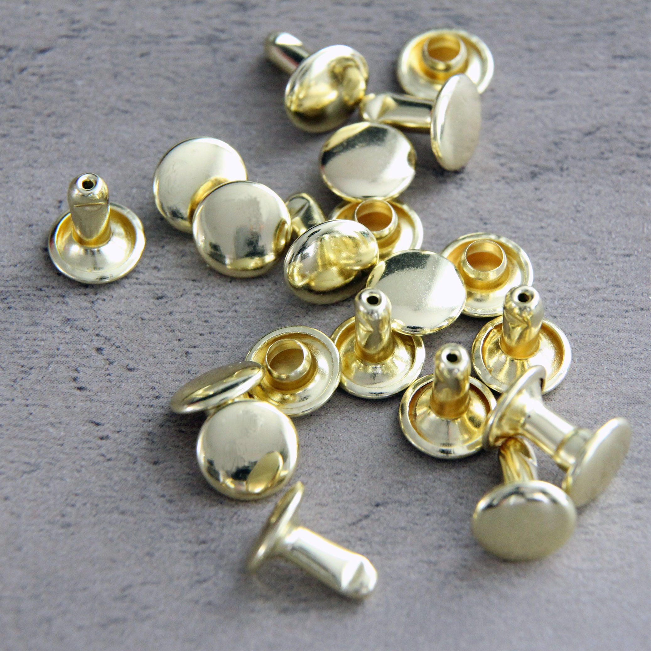 6mm Double Capped Rivets 20 Sets 6mm Cap X 6mm Post Bag - Etsy