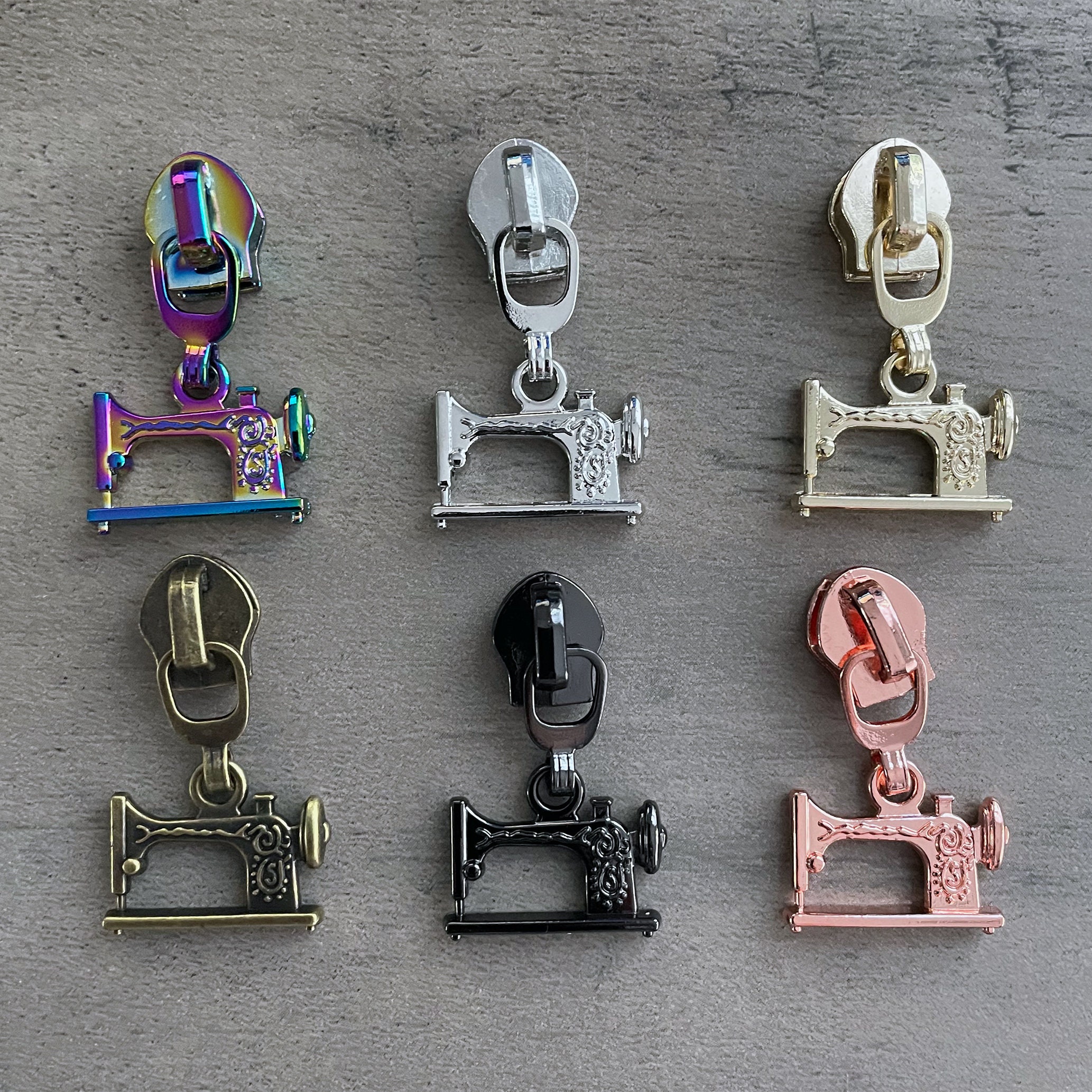 Sewing Machine Zipper Pulls (5 Pcs) Designed for #5 Nylon Zipper Tape ...
