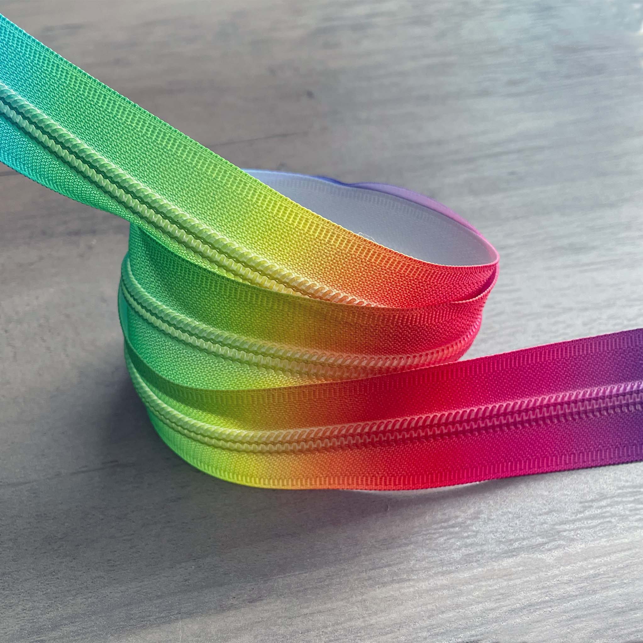 Rainbow Candy Tape Nylon Zipper by the Yard Size 5 - Etsy