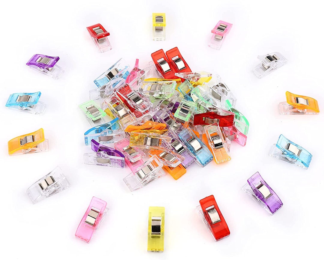 Sewing Clips Set: Assorted Colors, Fabric Quilting Clips (15-100 Piece ...