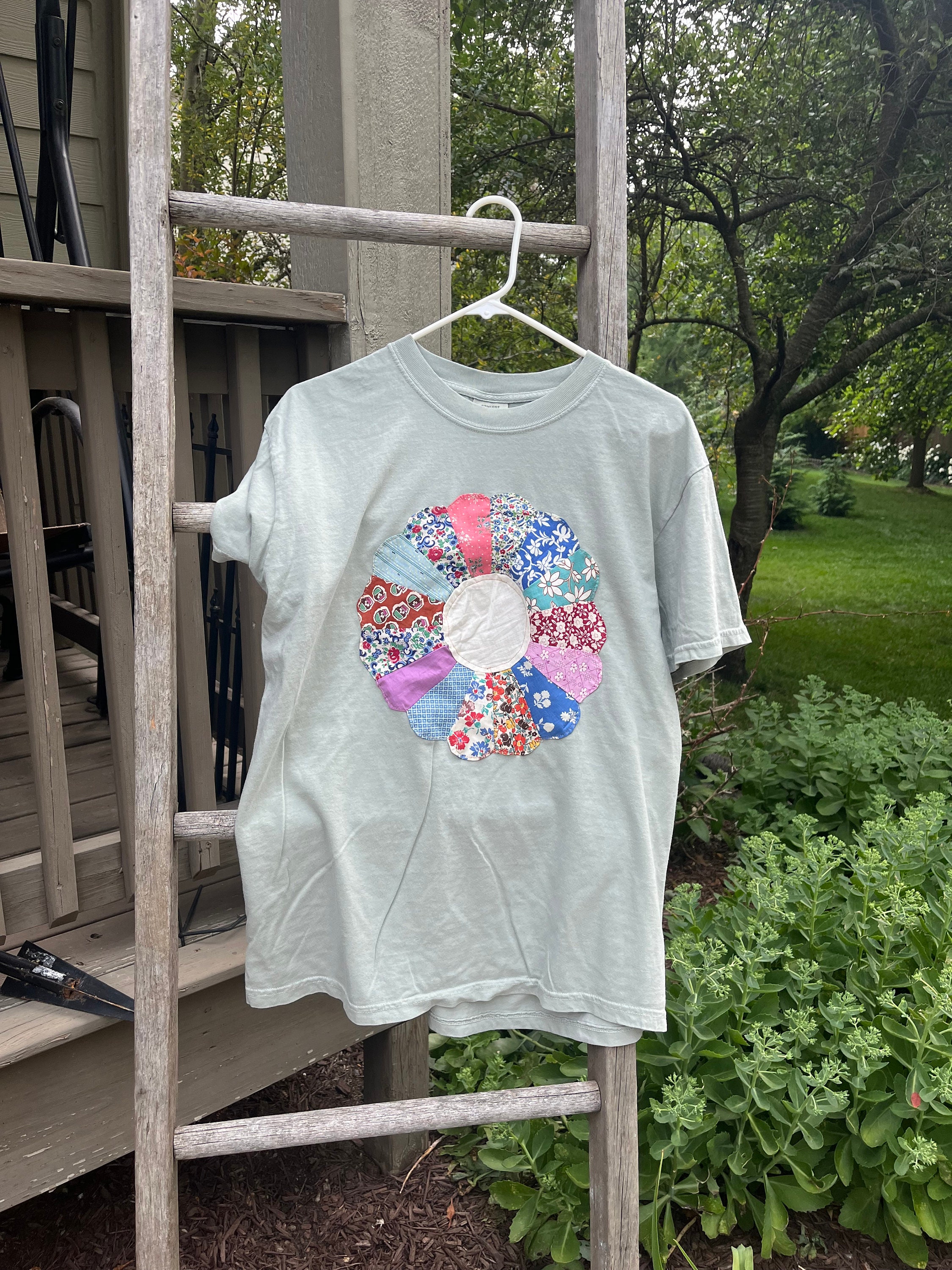 New Comfort Colors Tee With Vintage Handsewn Quilt Block. M, L, XL, 2XL ...