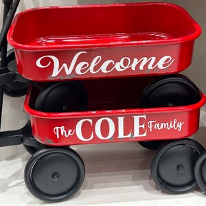 Red Wagon, Small Red Wagon, Red Wagon Decor, Red Wagon Table Decor ...