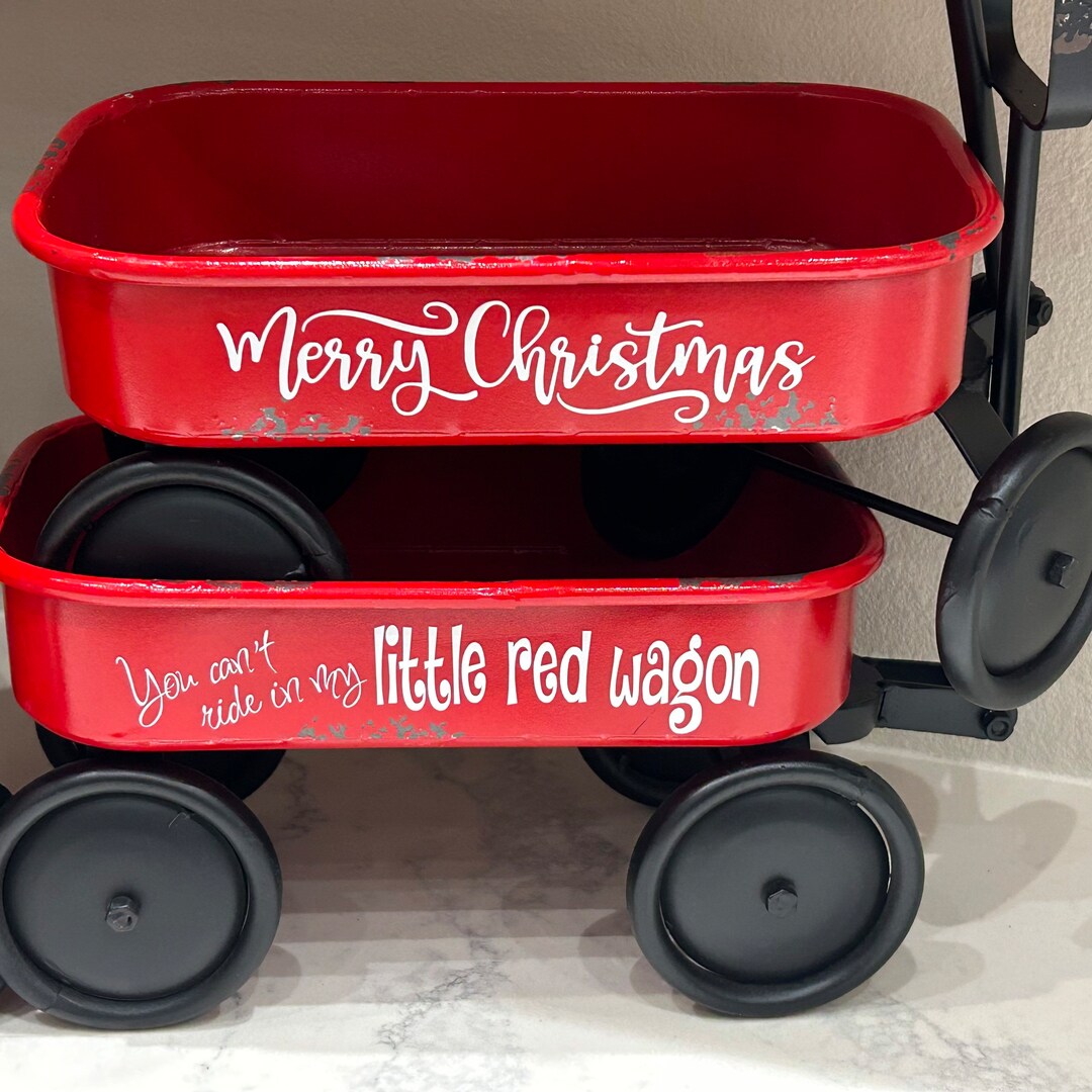 Christmas Wagon, Small Red Wagon, Red Wagon Decor, Red Wagon Table ...
