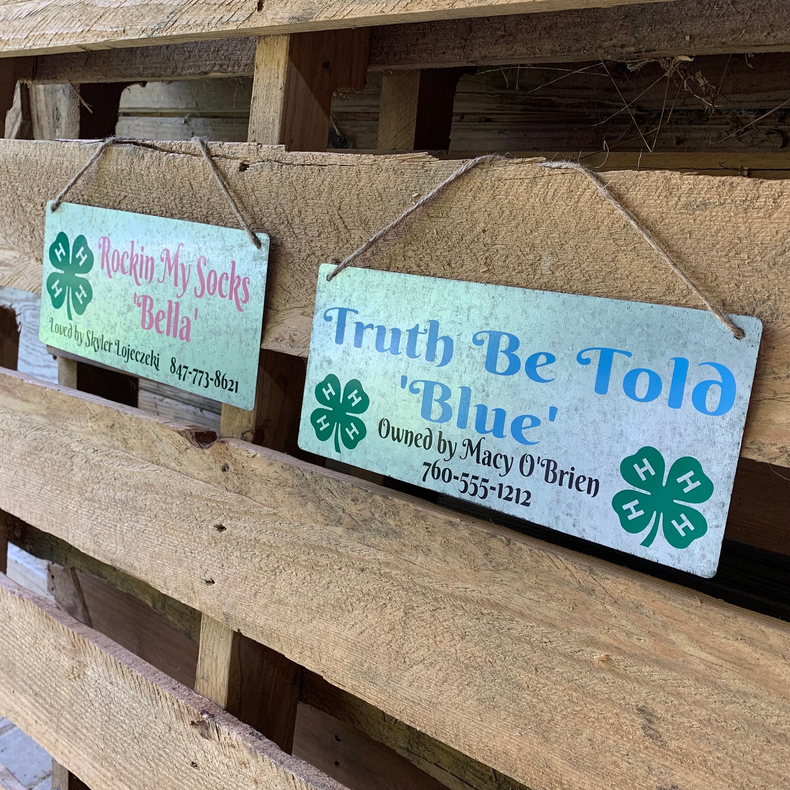 4-H Stall Sign With Horse Owner Info 4-H 4-H Fair Stall - Etsy