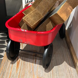 Red Wagon, Small Red Wagon, Red Wagon Decor, Red Wagon Table Decor ...
