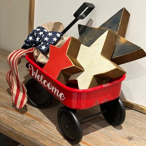 Red Wagon, Small Red Wagon, Red Wagon Decor, Red Wagon Table Decor ...