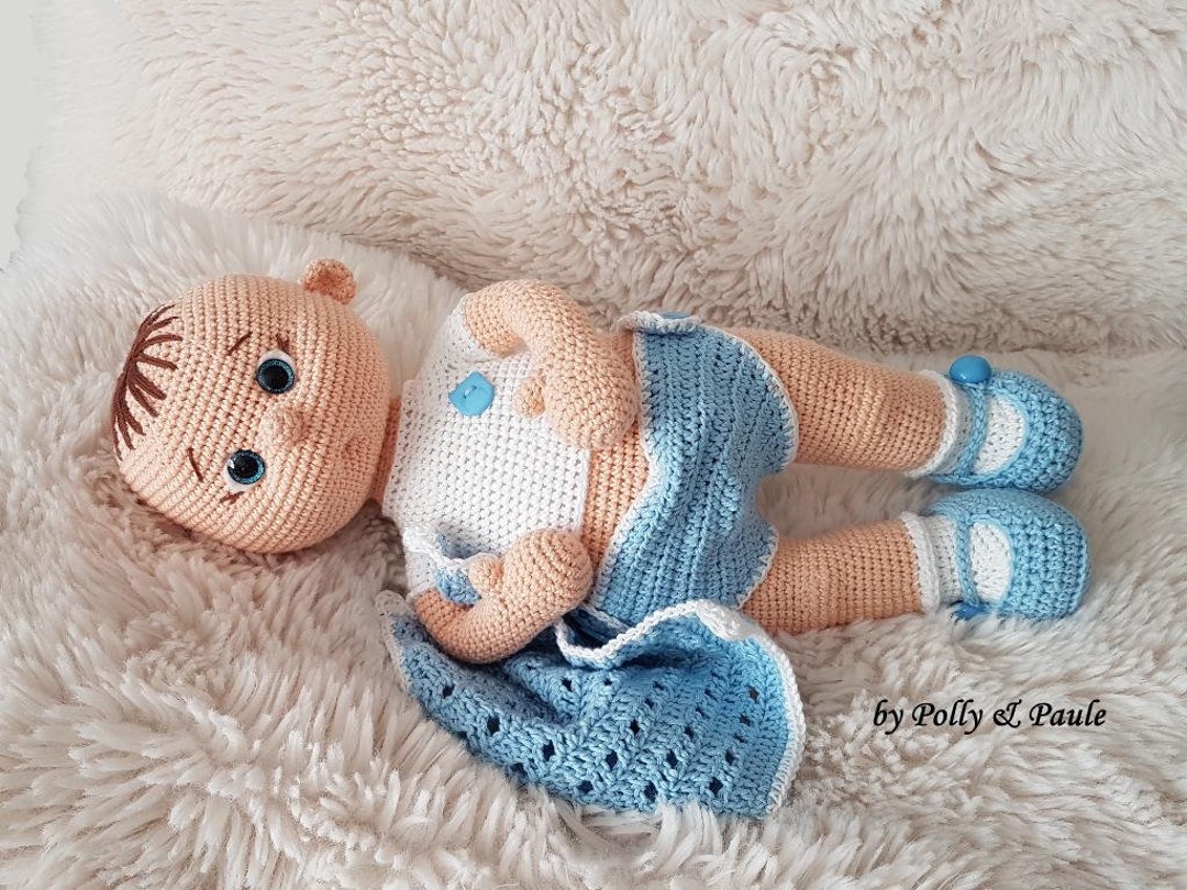 Baby Boy Leo, Cuddly Doll Crochet Pattern in German, Doll Clothes ...