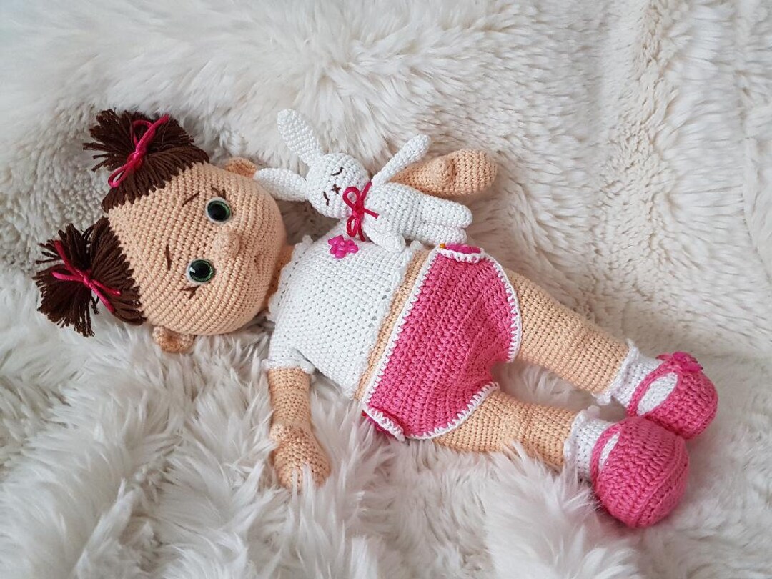 Baby Girl Lina, Cuddly Doll Crochet Pattern in German, Doll Clothes ...
