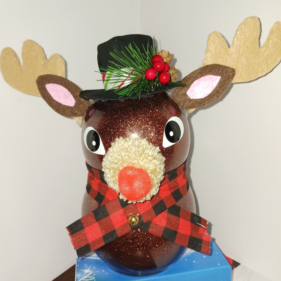 Handcrafted Light up Glass Rudolph Reindeer - Etsy
