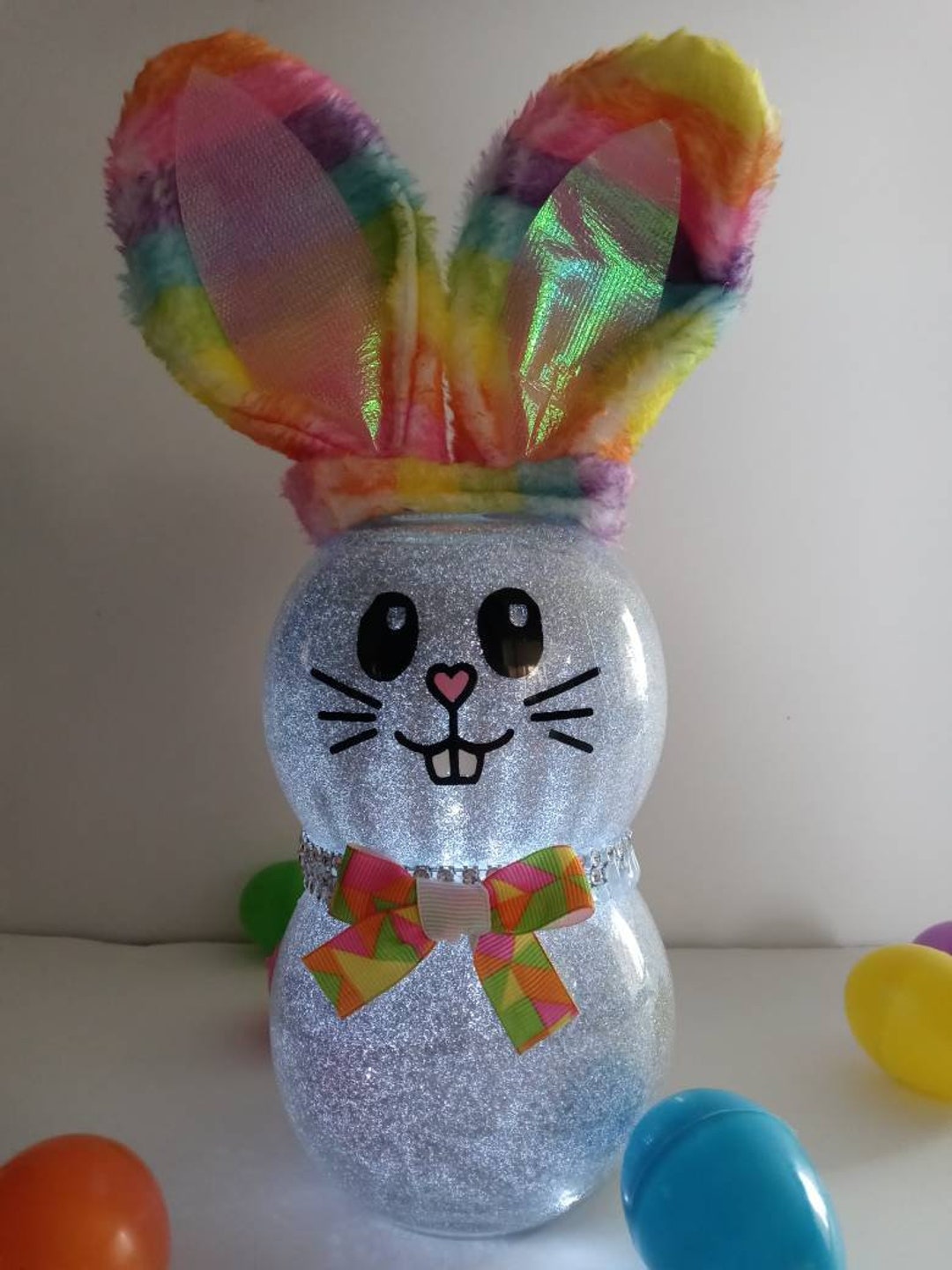 Light up Glass Easter Bunny - Etsy