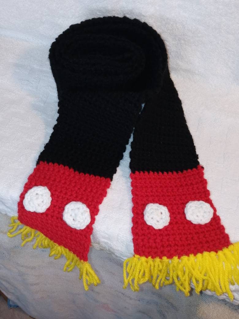 Mickey Mouse Crochet Scarf