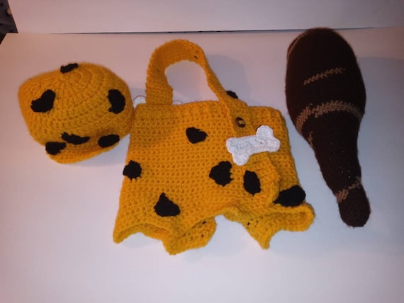 Custom Crocheted Bam-bam Costume. Hat and Club Included. | Etsy