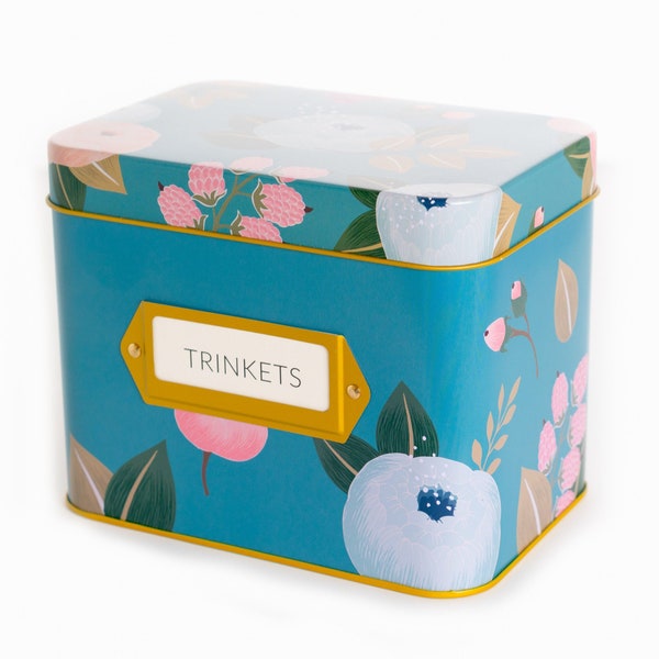 Floral Tin Box - Etsy
