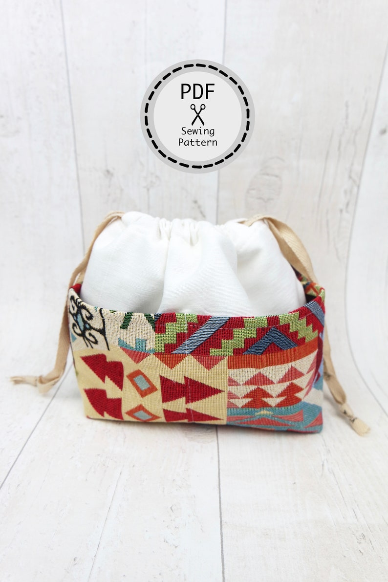 Drawstring Bag, DIY Gift, PDF Sewing Pattern, Instant Download. - Etsy