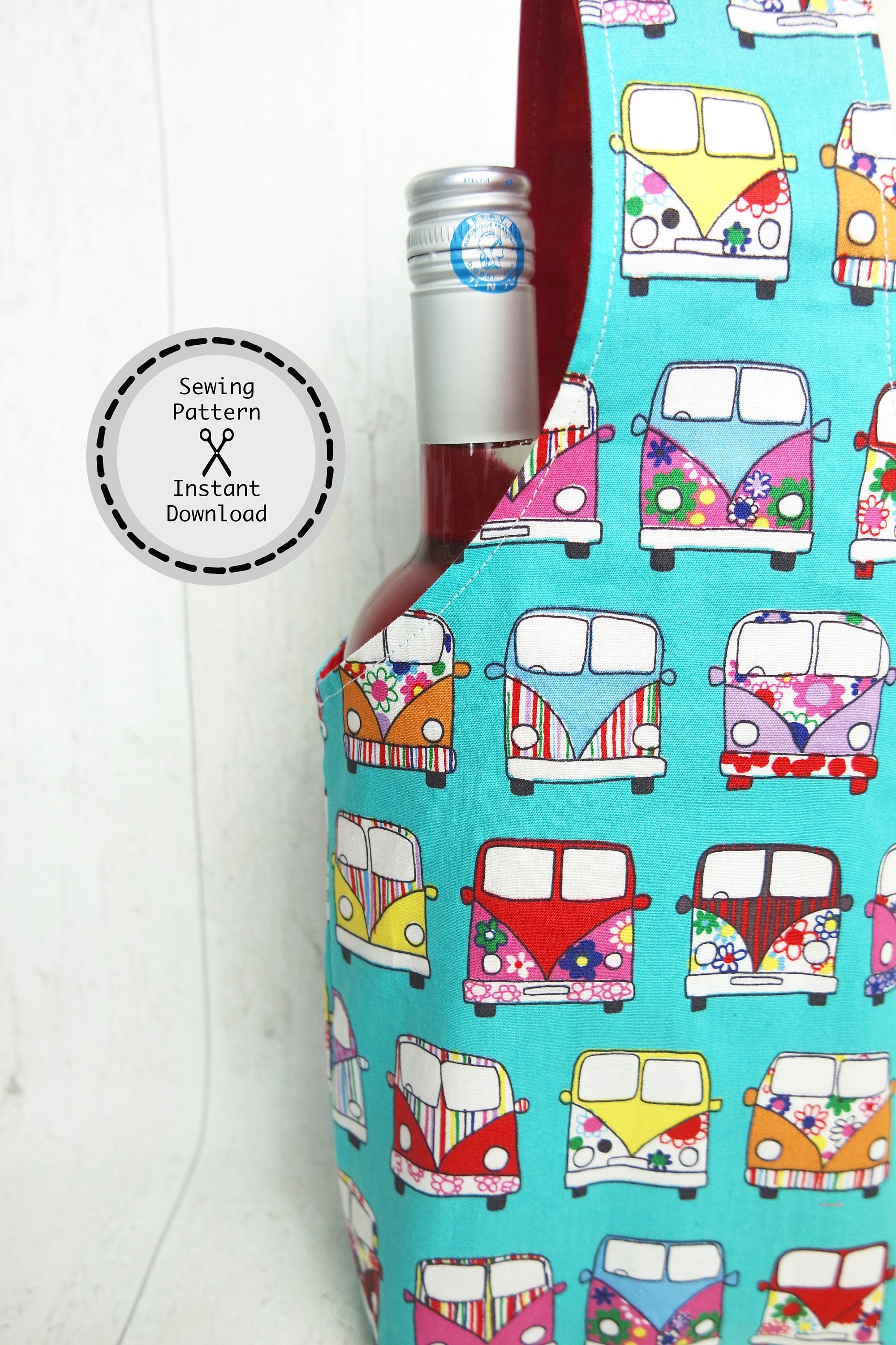 Bottle Bag, Gift Bag, PDF Sewing Pattern, Instant Download, Perfect for ...
