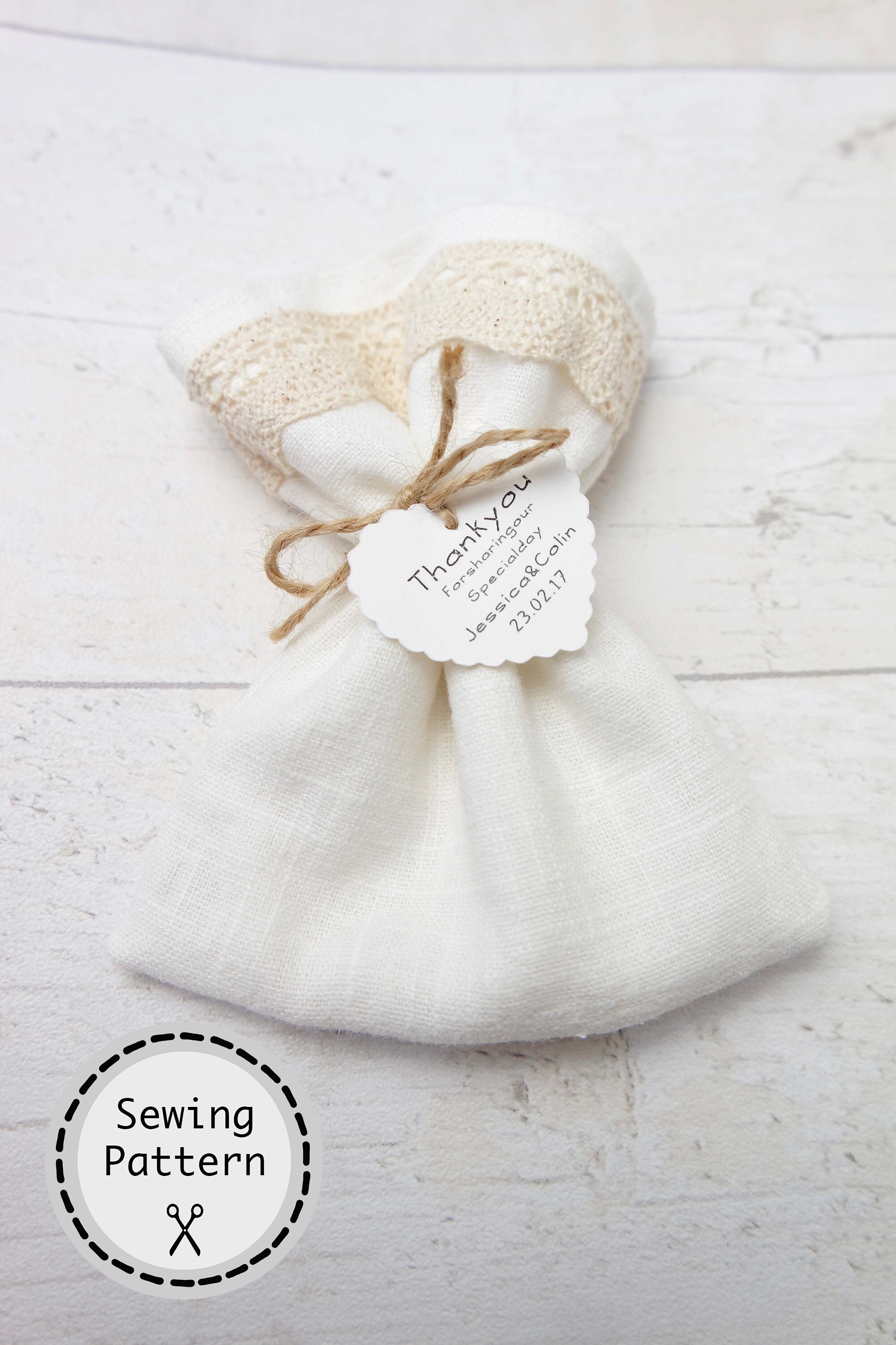 Wedding Favor Bag Sewing Pattern, Beginner Friendly (PDF Pattern) - Etsy