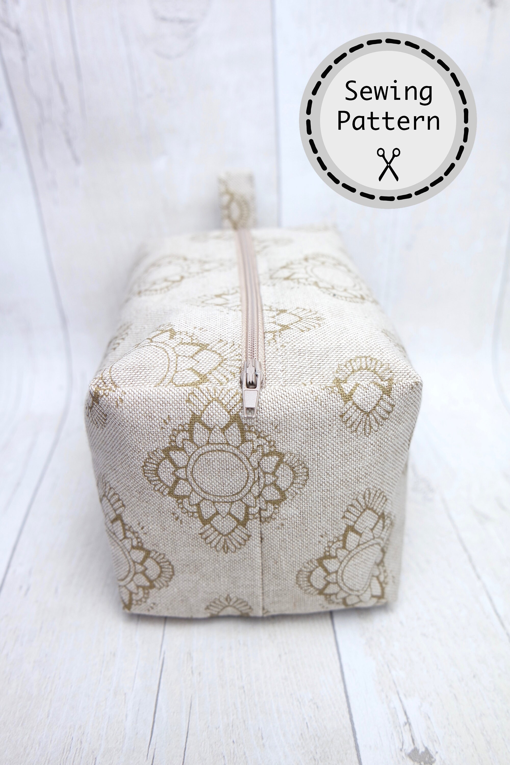 Large box bag Makeup Pouch Wash bag DIY gift PDF sewing | Etsy