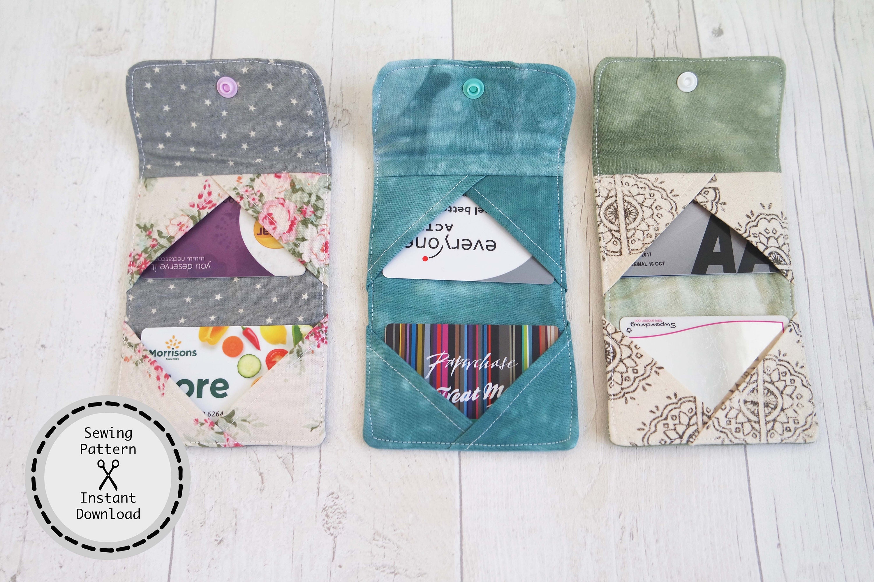 Card Wallet Sewing Pattern PDF, Beginner Friendly - Etsy