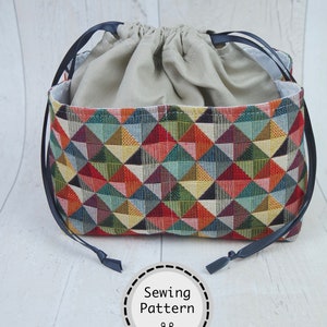 Drawstring Bag, DIY Gift, PDF Sewing Pattern, Instant Download. - Etsy