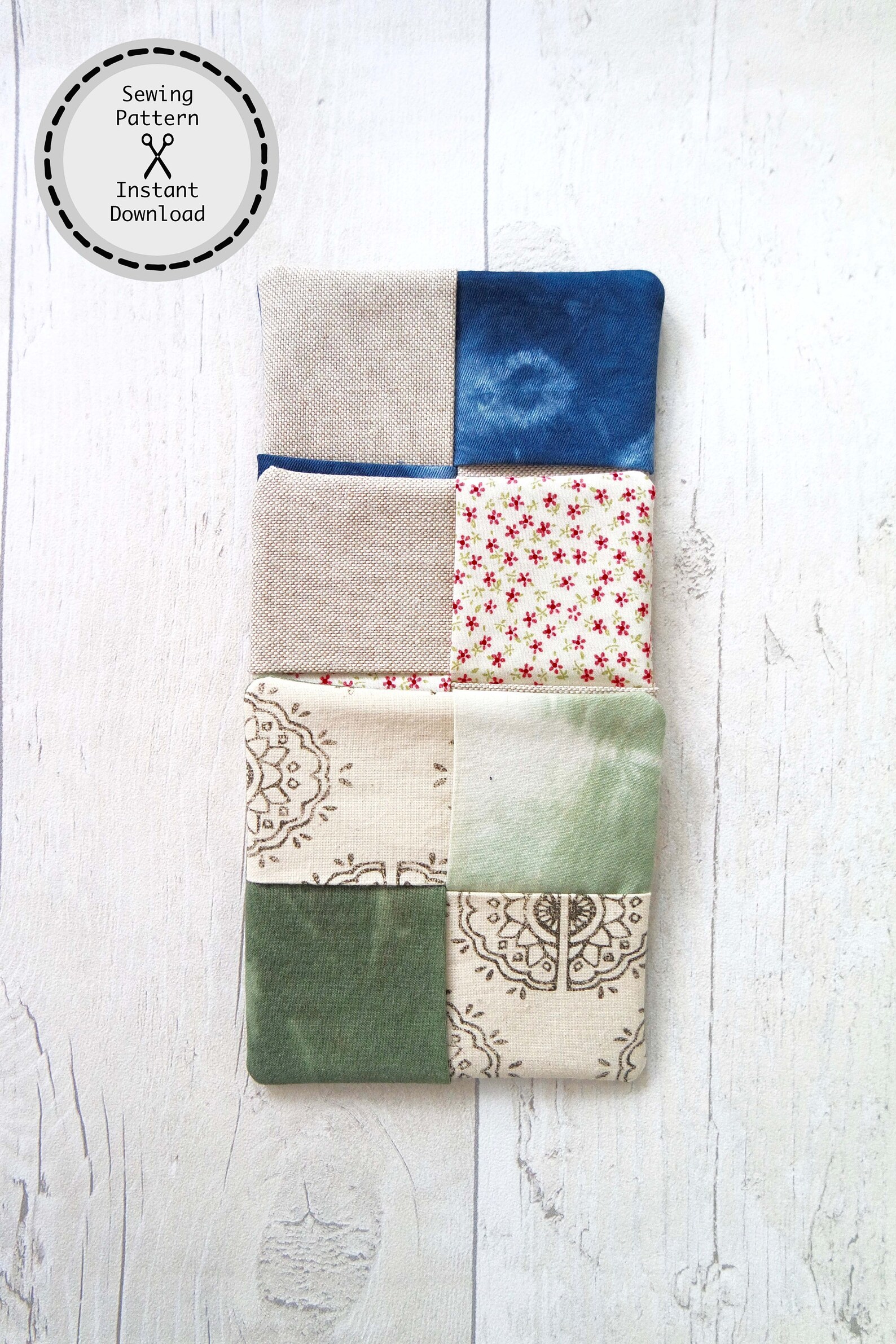 Square Coaster/ Patchwork Coaster PDF Sewing Pattern, Instant Download ...