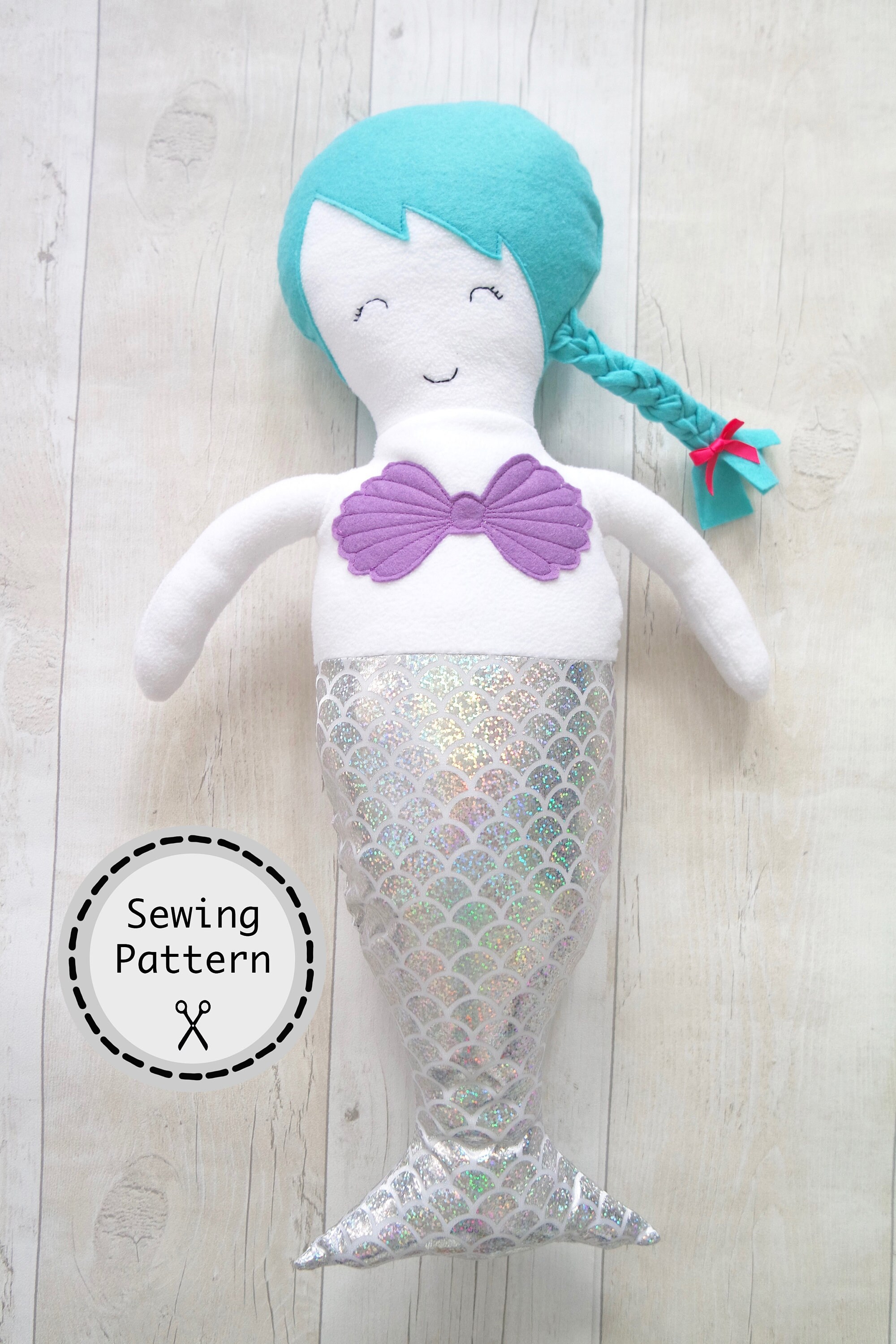 Mermaid Doll soft toy PDF Sewing Pattern | Etsy