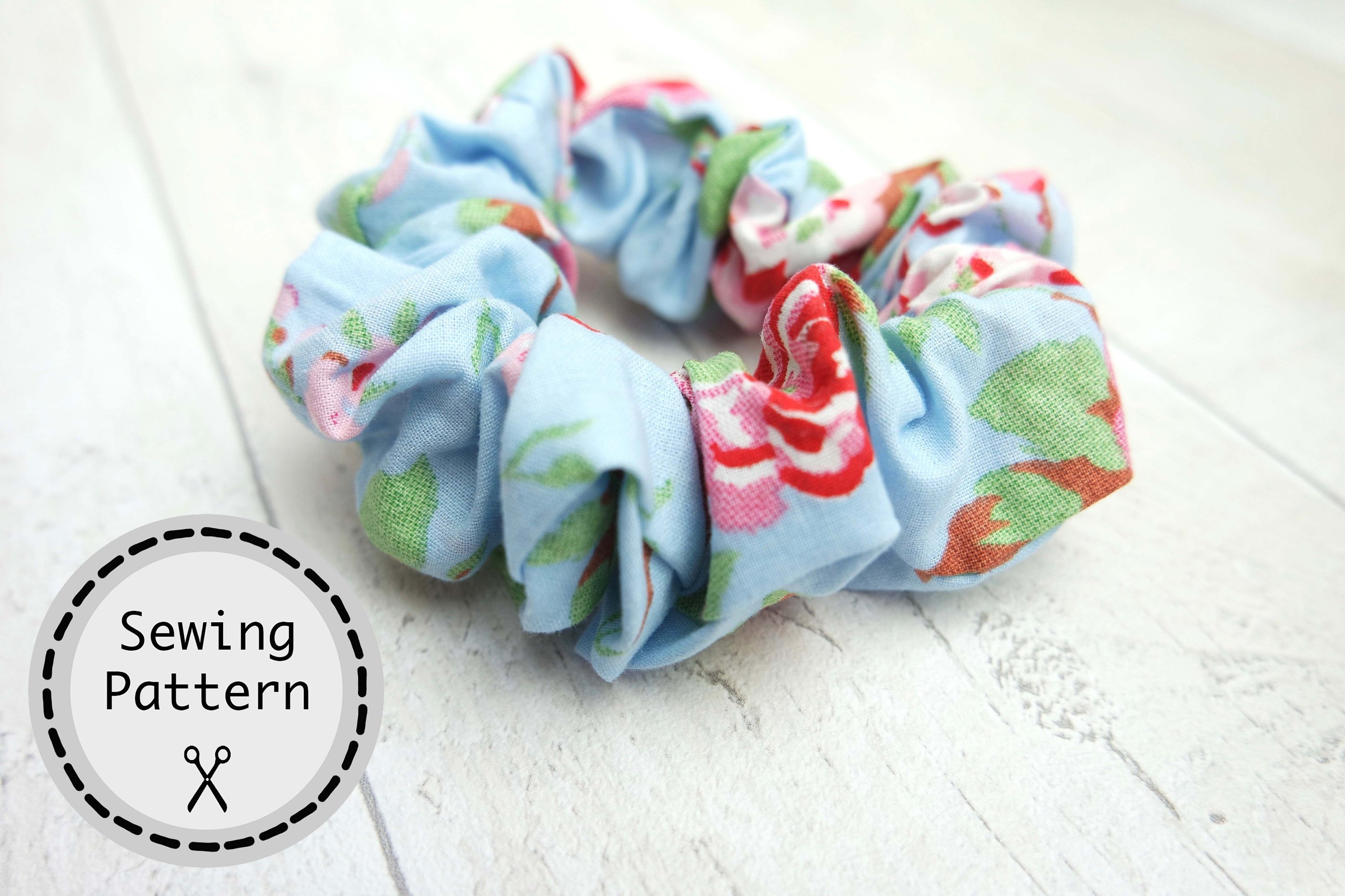 Hair Scrunchie PDF sewing pattern instant download perfect | Etsy