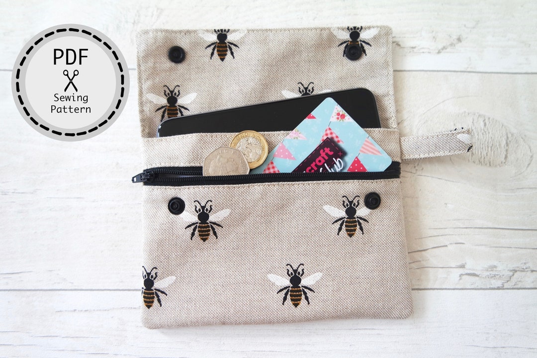 Clutch Purse, Small Zipper Pouch, DIY Gift, PDF Sewing Pattern, Instant ...