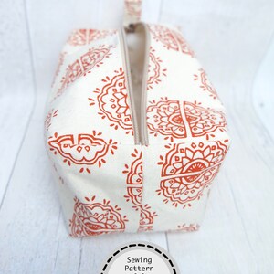 Large Box Bag, Makeup Pouch, Wash Bag DIY Gift, PDF Sewing Pattern ...