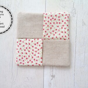 Square Coaster/ Patchwork Coaster PDF Sewing Pattern, Instant Download ...