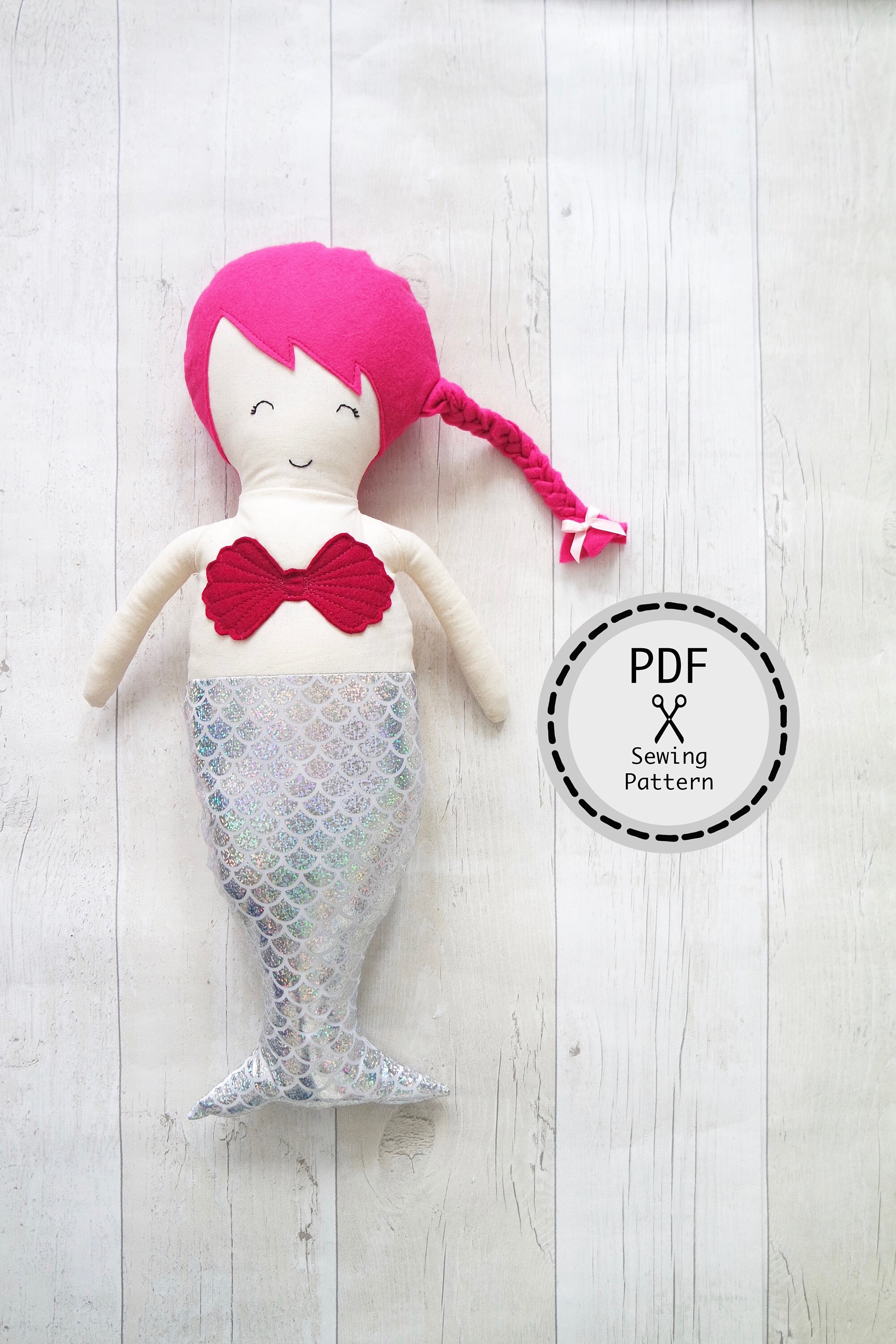 Mermaid Doll, Soft Toy PDF Sewing Pattern - Etsy