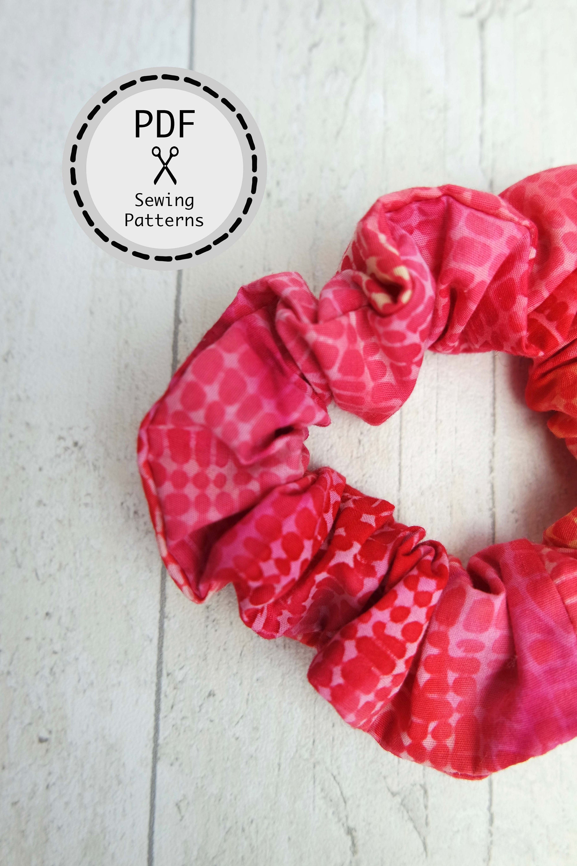 Hair Scrunchie PDF sewing pattern instant download perfect | Etsy